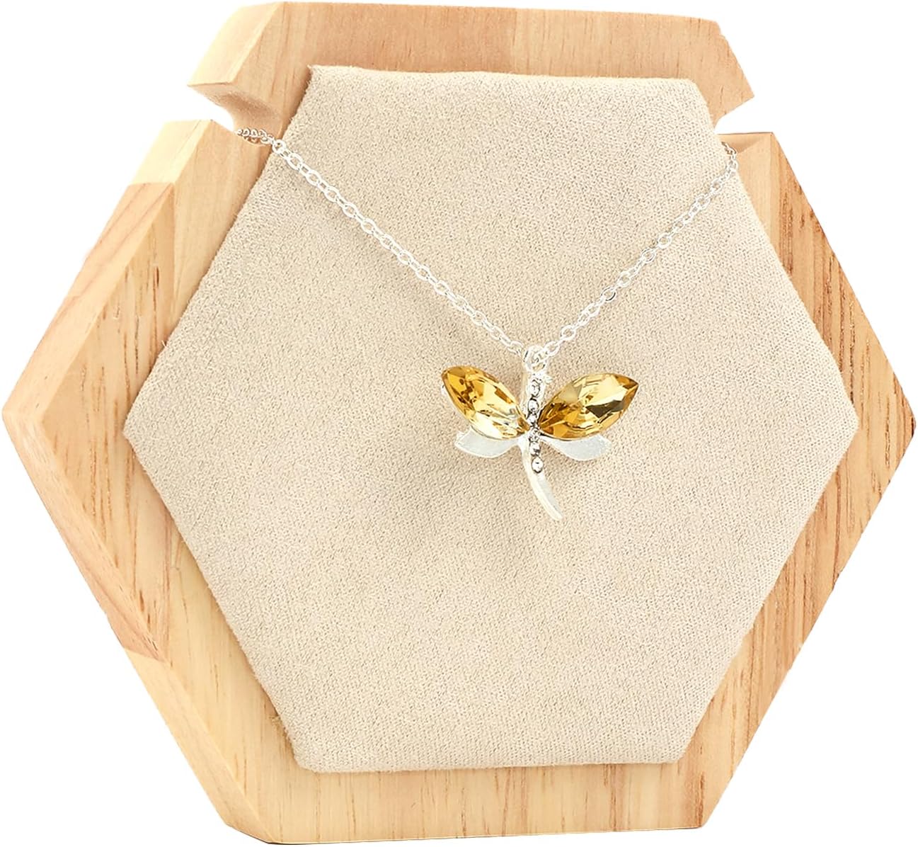 Amazon.com: CHGCRAFT Hexagon Wooden Single Necklace Displays Stands ...