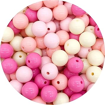 Amazon.com: 500PCs 8mm Mixed Color Acrylic Round Beads, Assorted ...