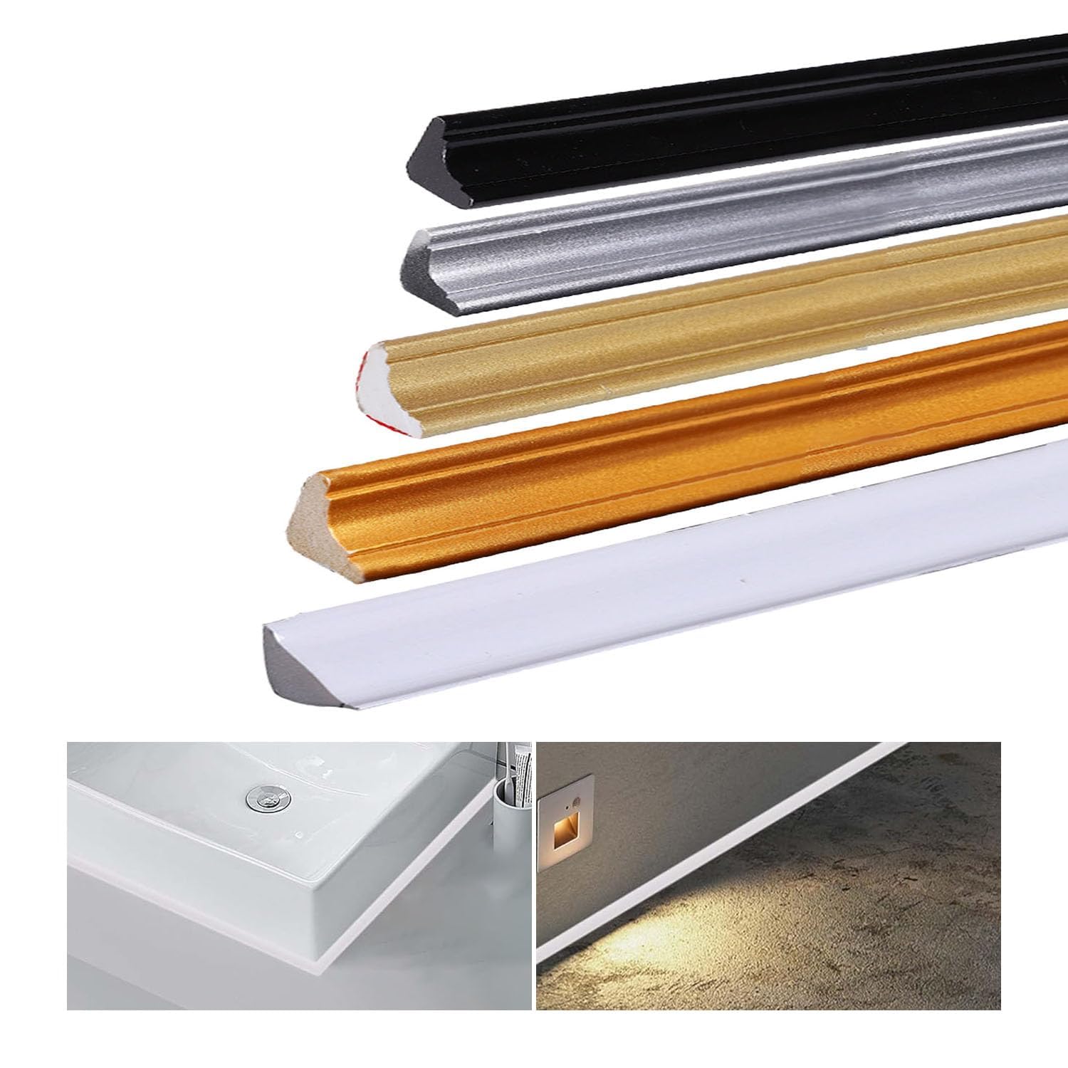 Wzerho Pvc Coving For Ceilings Trim Wall Trim Flexible Moulding ...