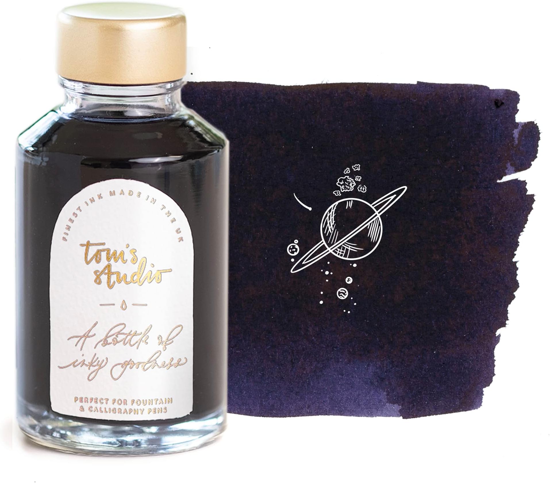 Tom's Studio - Fountain Pen Ink 50ml, Neptune Blue | Glass Ink Bottles ...