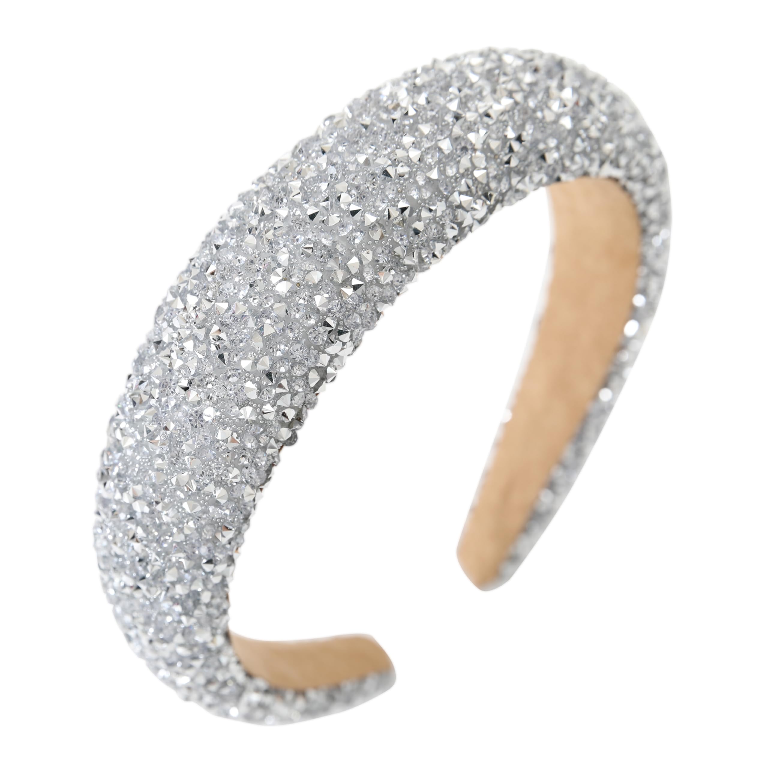 Amazon.com : Gmmidea Silver Diamond Rhinestone Headbands for Women ...