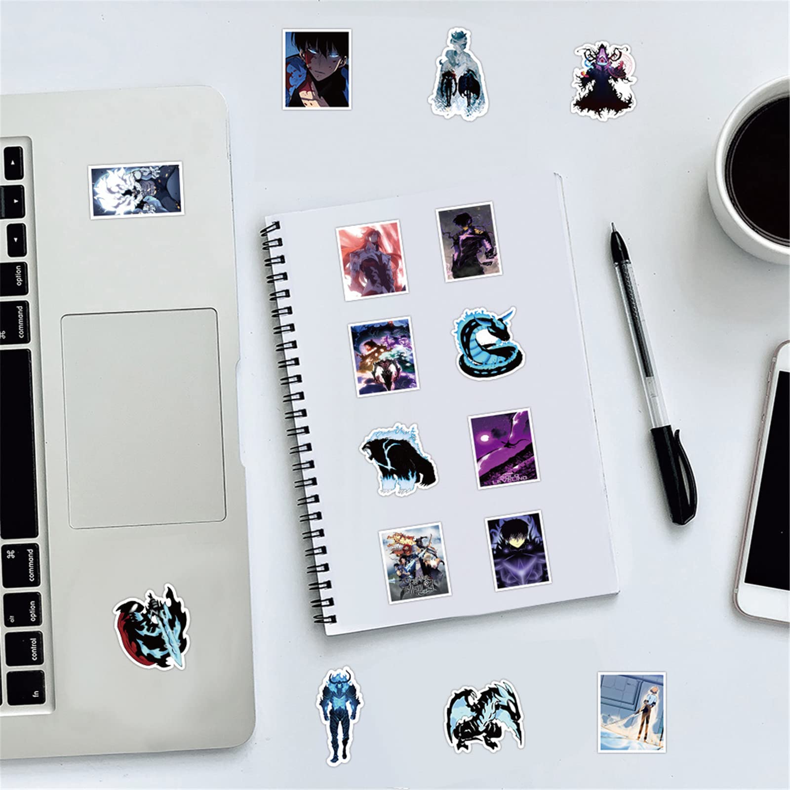 Snapklik.com : 50pcs Solo Leveling Stickers Manwha Trendy Aesthetic ...
