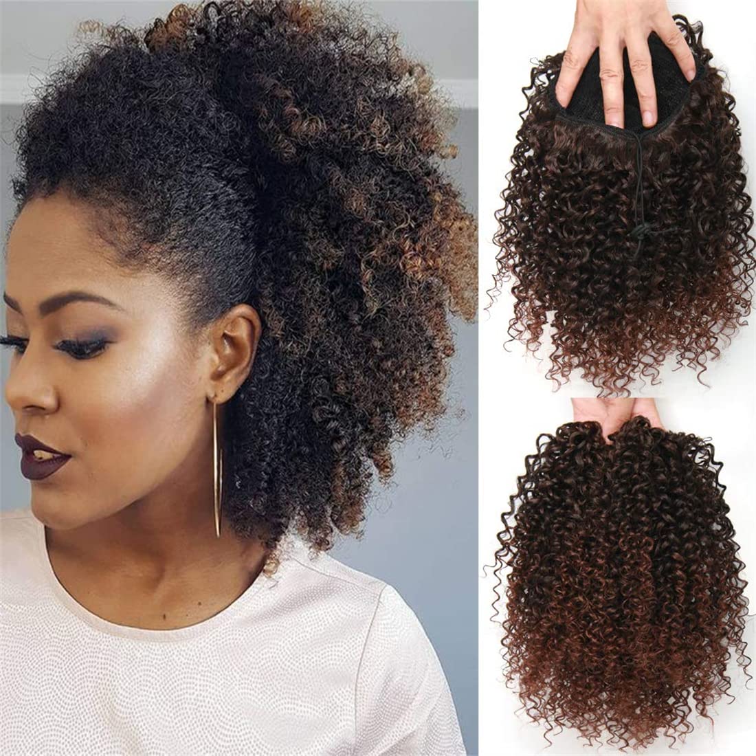 Amazon.com : Curly Ponytail Extension for Black Women 10 Inch ...