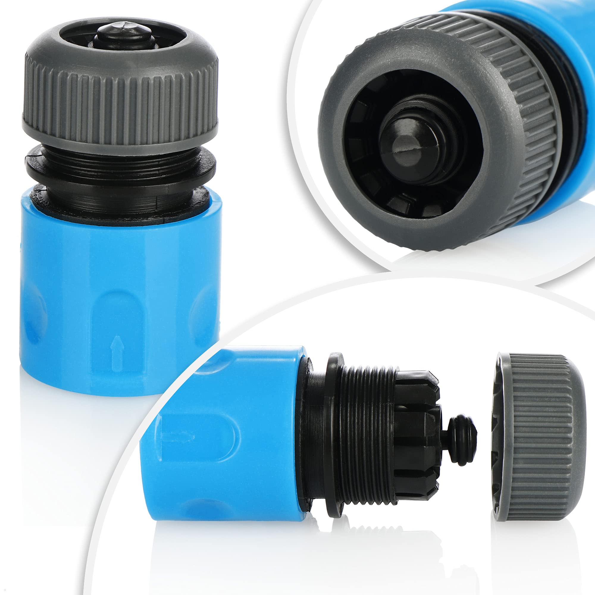 com-four 8-piece set garden hose connectors – garden accessory set for ...