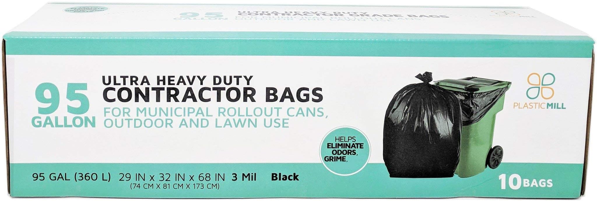 Amazon.com: DemoBags Reusable 7 MIL 42-gallon Contractor Trash Bags, 5 ...