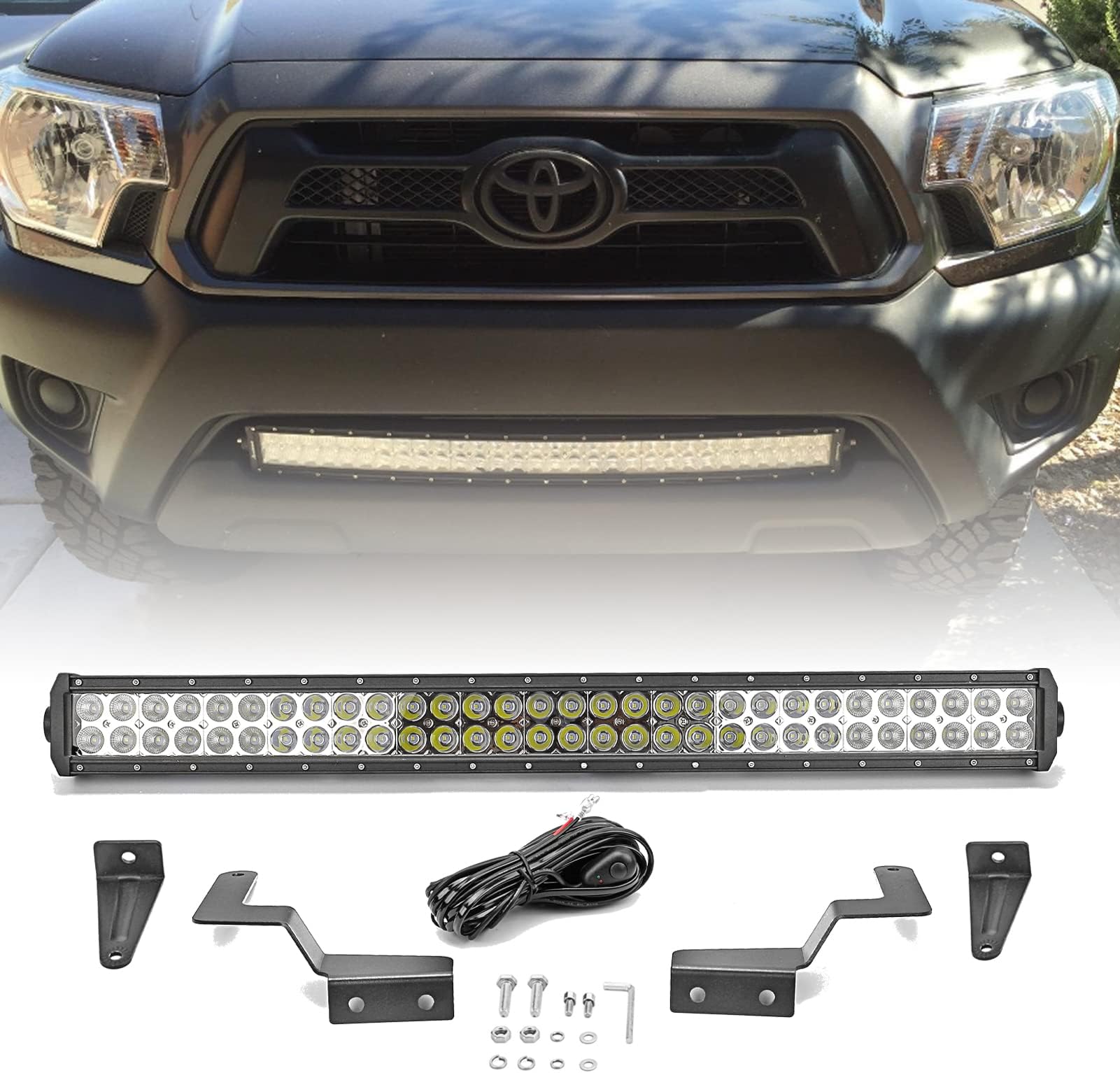 Amazon.com: Cali Raised LED 32 Inch Lower Bumper Hidden LED Light Bar ...