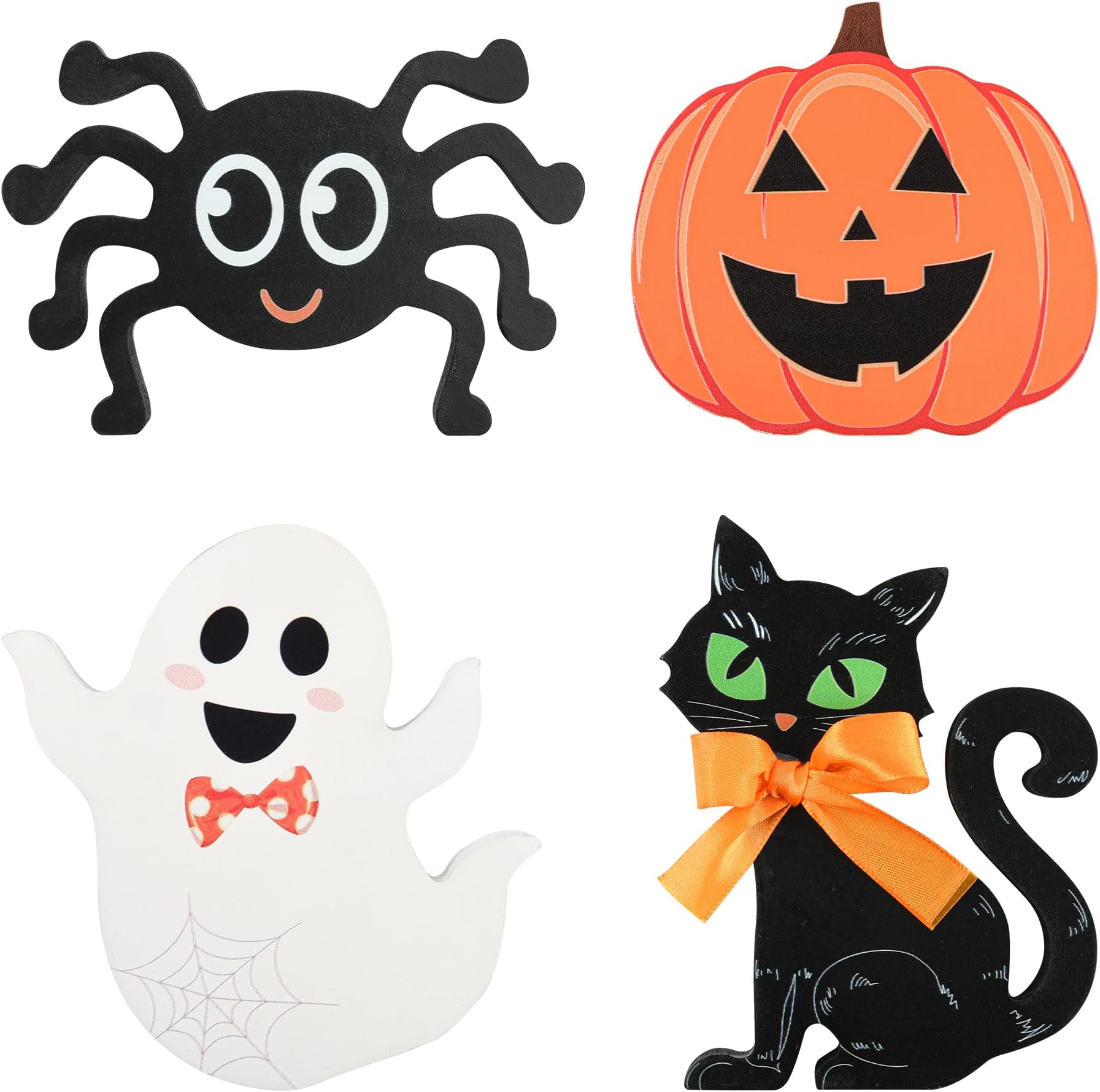 Amazon.com: Cute Halloween Decorations for Indoors,Wooden Tiered Tray ...