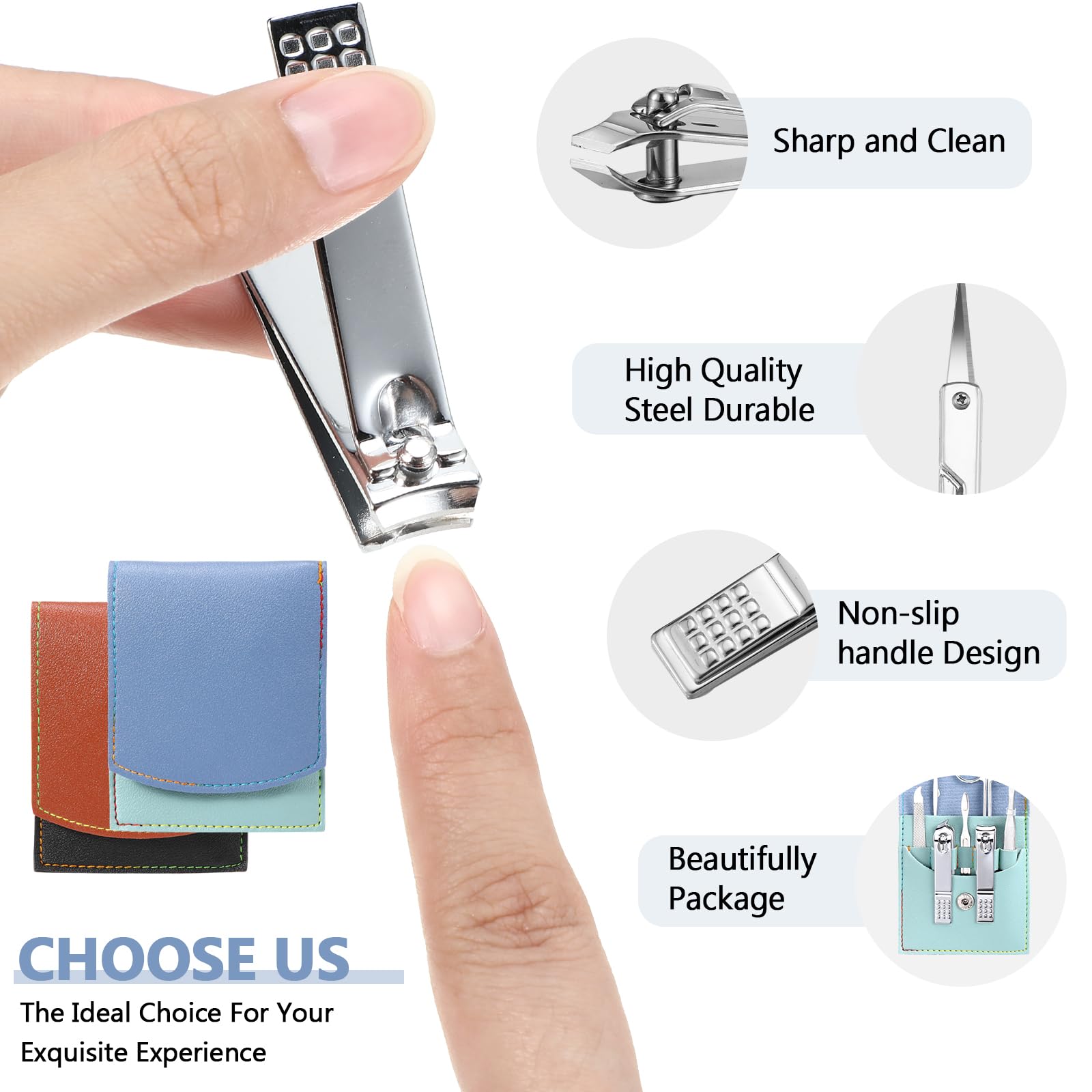Snapklik.com : 30 Set Manicure Kit Bulk Nail Clippers Kit 7 In 1 Mini ...