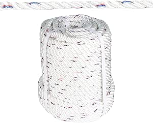 YSMN 5/8 in 150 FT Braided Rope 8600 LBS Breaking Strength High Force ...