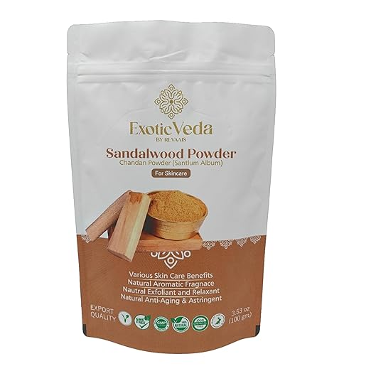 Amazon.com : Exotic Veda Pure Sandalwood Powder for Face and Skin ...