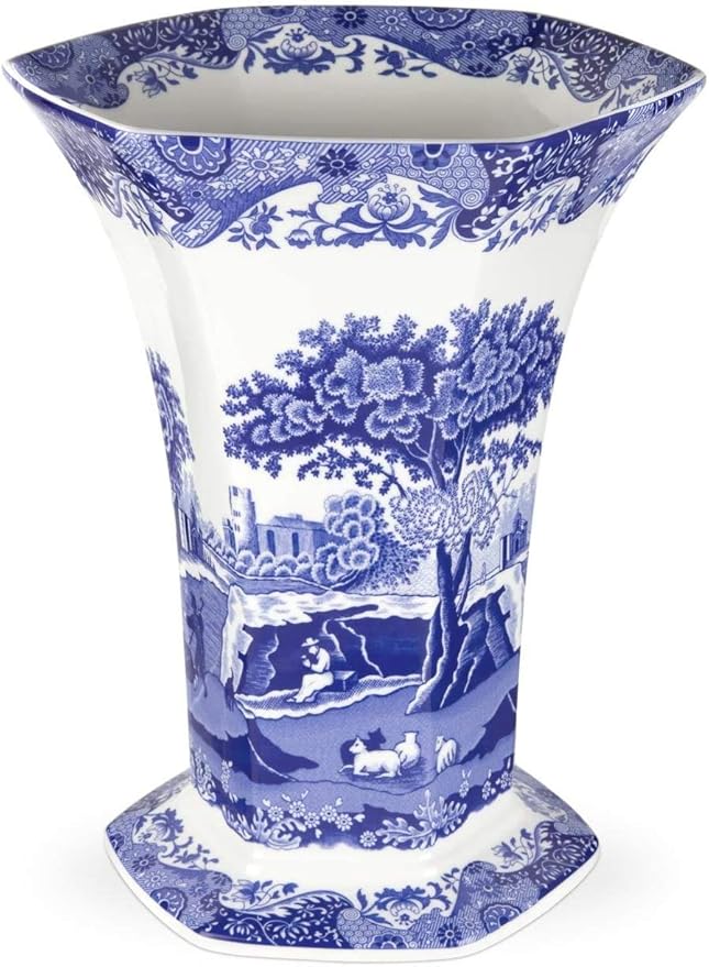 Amazon.com: Spode Blue Italian Hexigonal Vase : Home & Kitchen