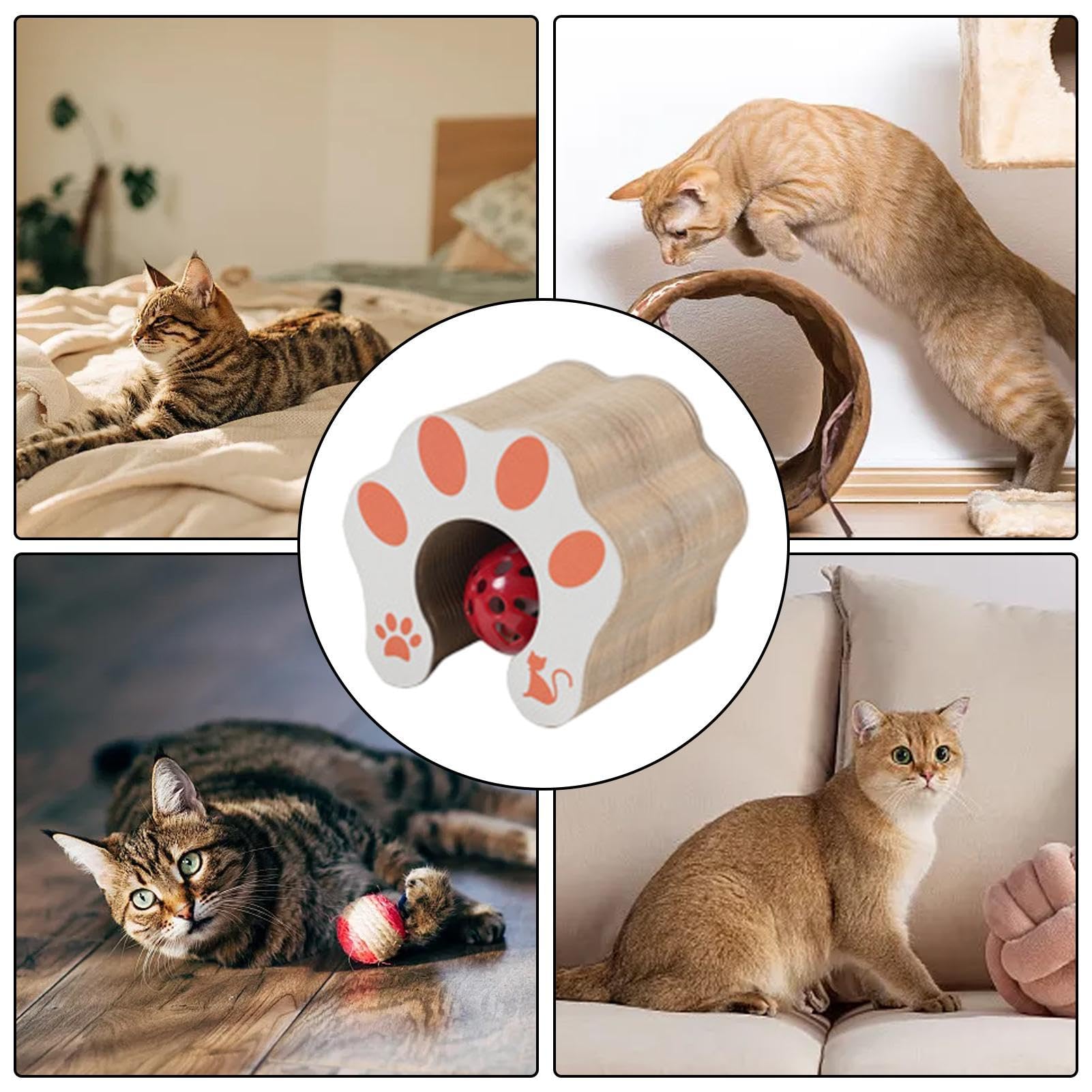 Kitty Kurlz Review Round Cardboard Cat Scratcher With Bell Ball ...