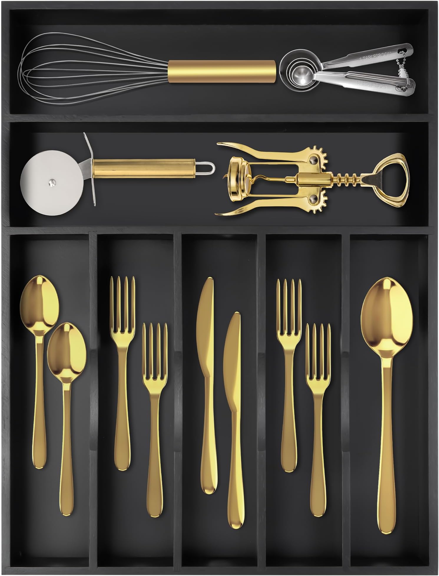 Amazon.com - Conflech Silverware Organizer Bamboo Kitchen Drawer ...