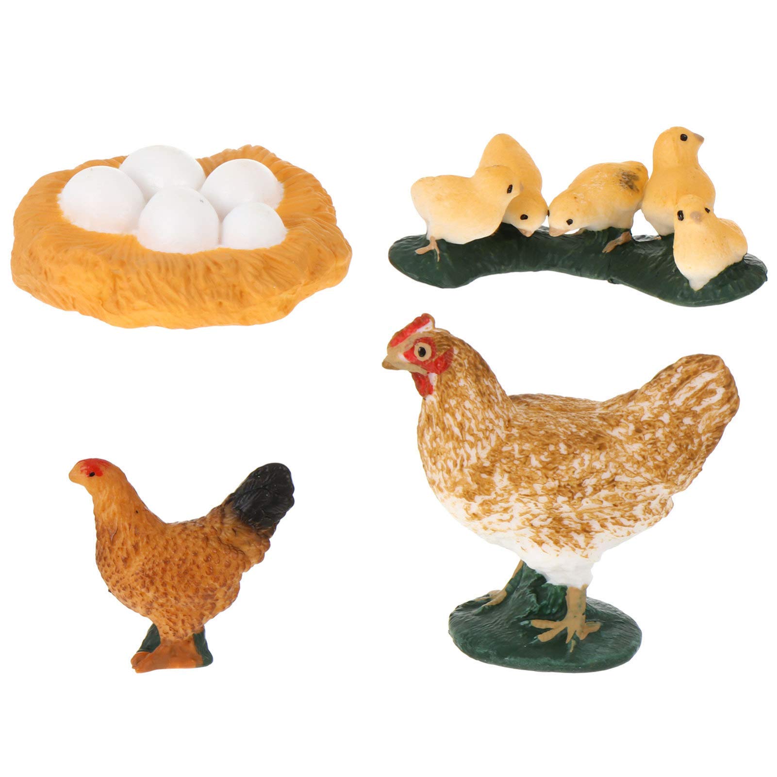 Buy ADSE 4pcs/ Set Farm Animals Figurines Life Cycle of Chicken Hen ...