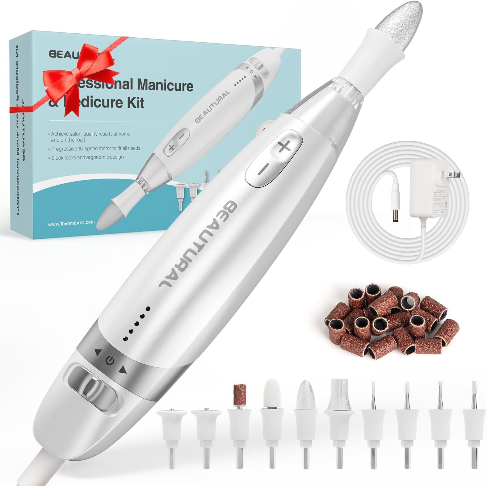 Amazon.com: BEAUTURAL Electric Nail Drill, Professional Electric Nail ...