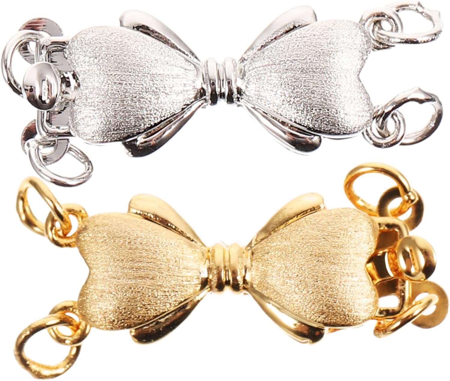 Amazon.com: EXCEART 2pcs B Findings Clasp Extension Dual Bowknot for ...