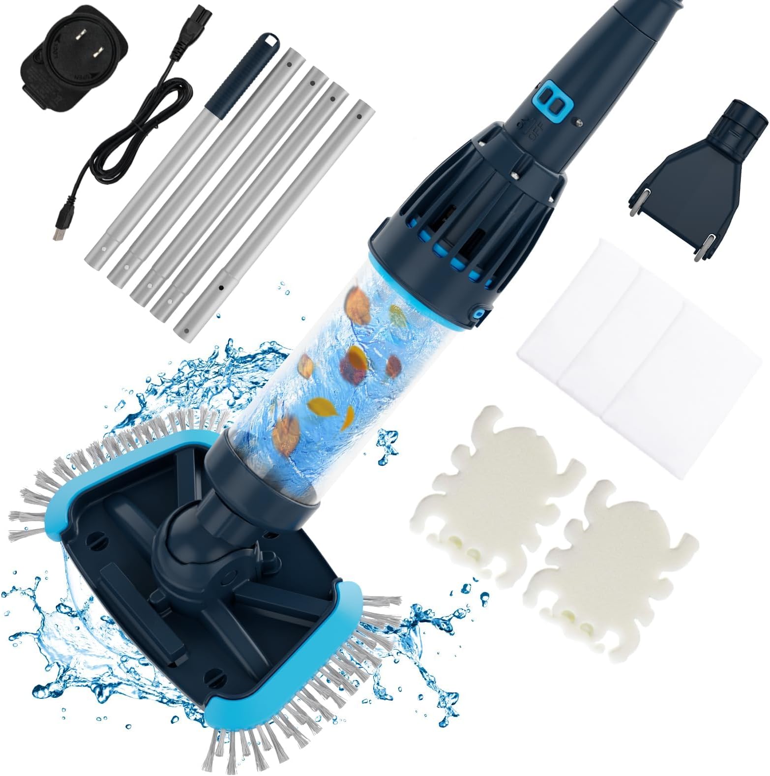 Amazon.com : 3 in 1 Cordless Rechargeable Pool Vacuum, Handheld Pool ...