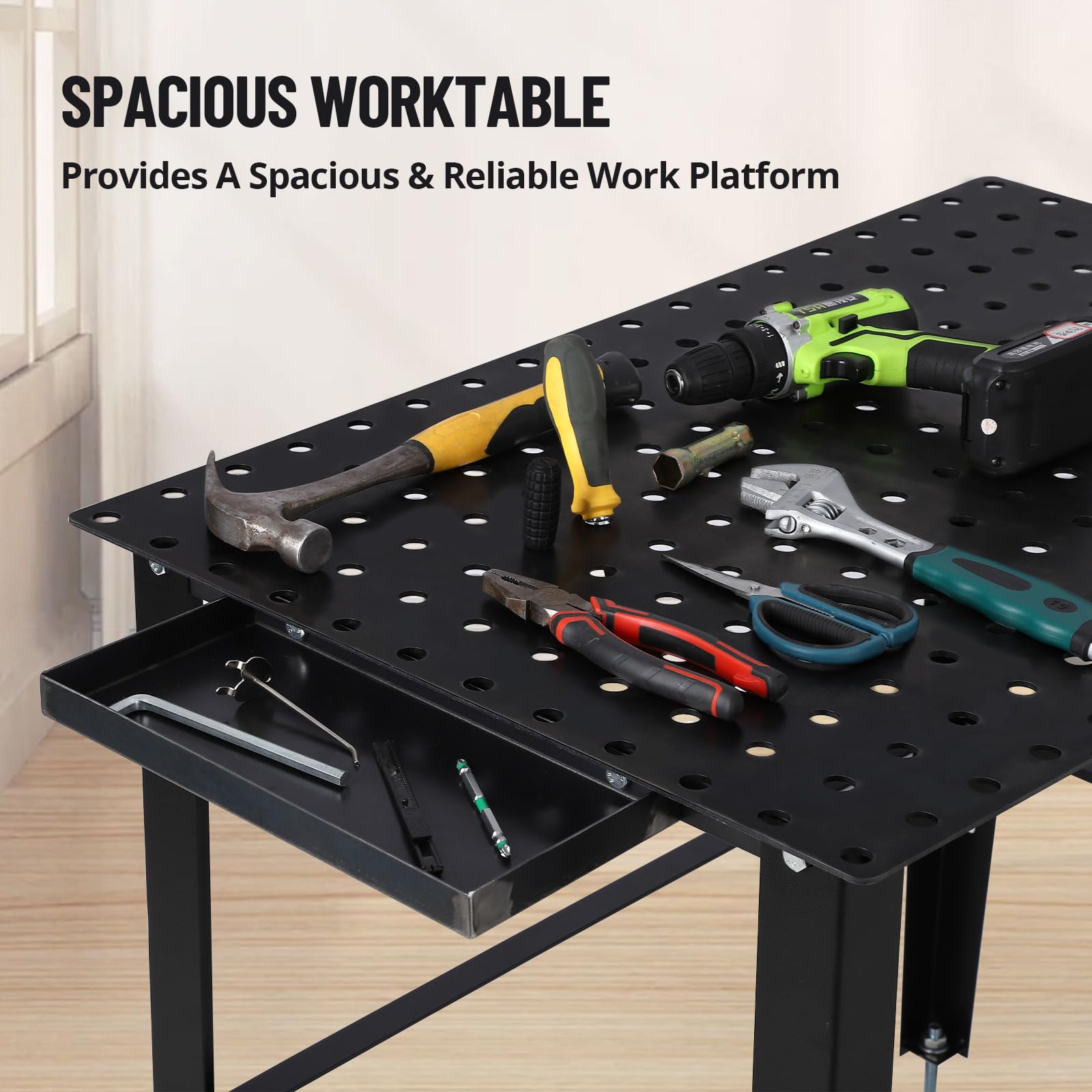 Snapklik.com : Welding Table 36""x24"", 5/8-inch Fixture Holes Steel ...