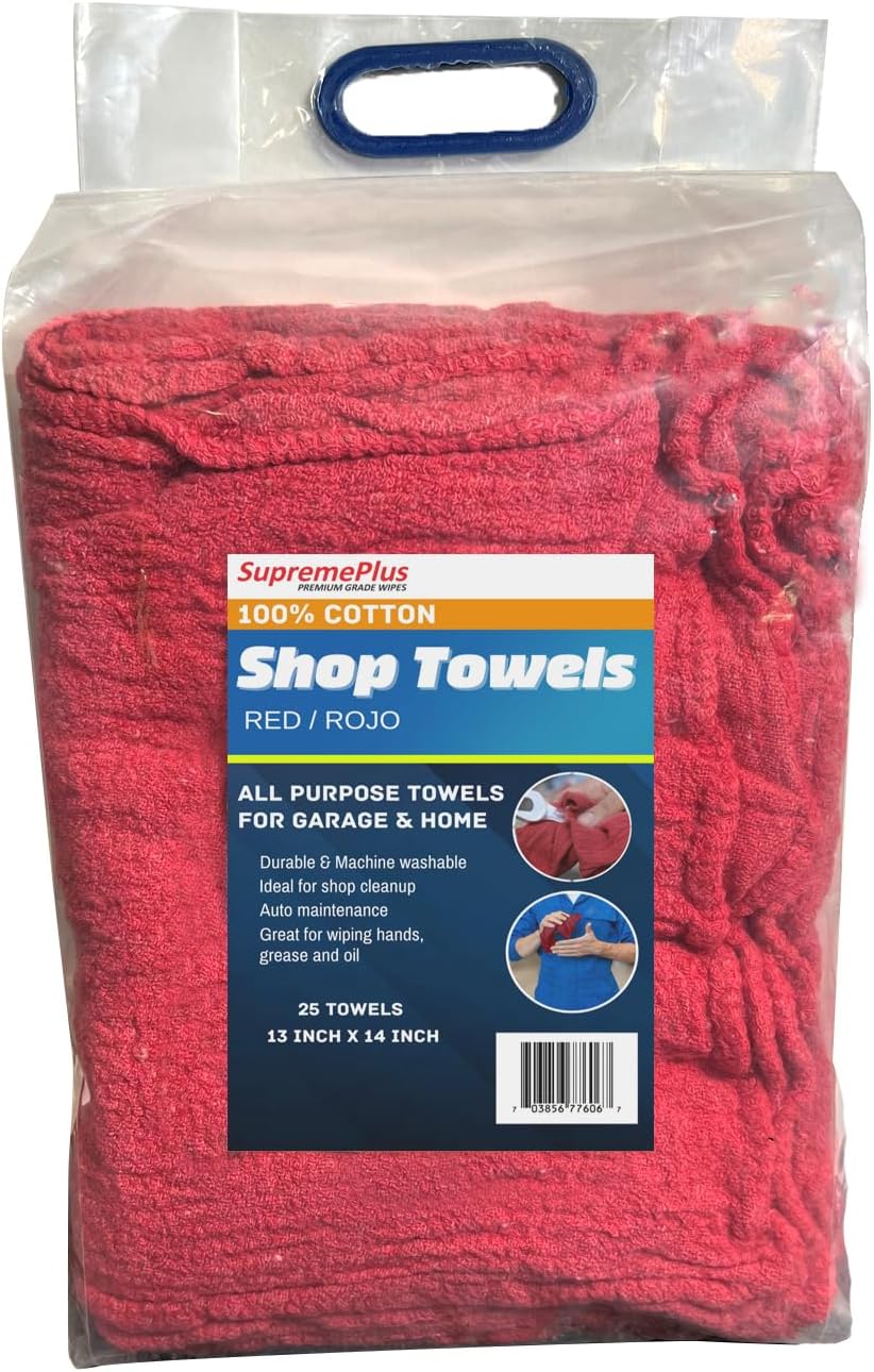 Amazon.com: SupremePlus Shop Towels - Bulk Cleaning Towel in a Bag ...