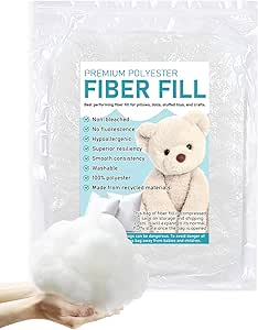 Amazon.com: FIVEIZERO 100g /3.5oz Polyester Premium Fiber Fill - Bulk ...