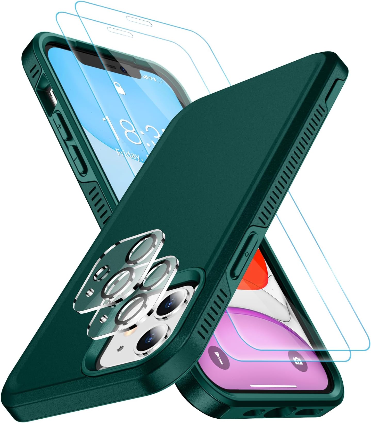 Amazon.com: SPIDERCASE Shockproof for iPhone 11 Case,[10 FT Military ...