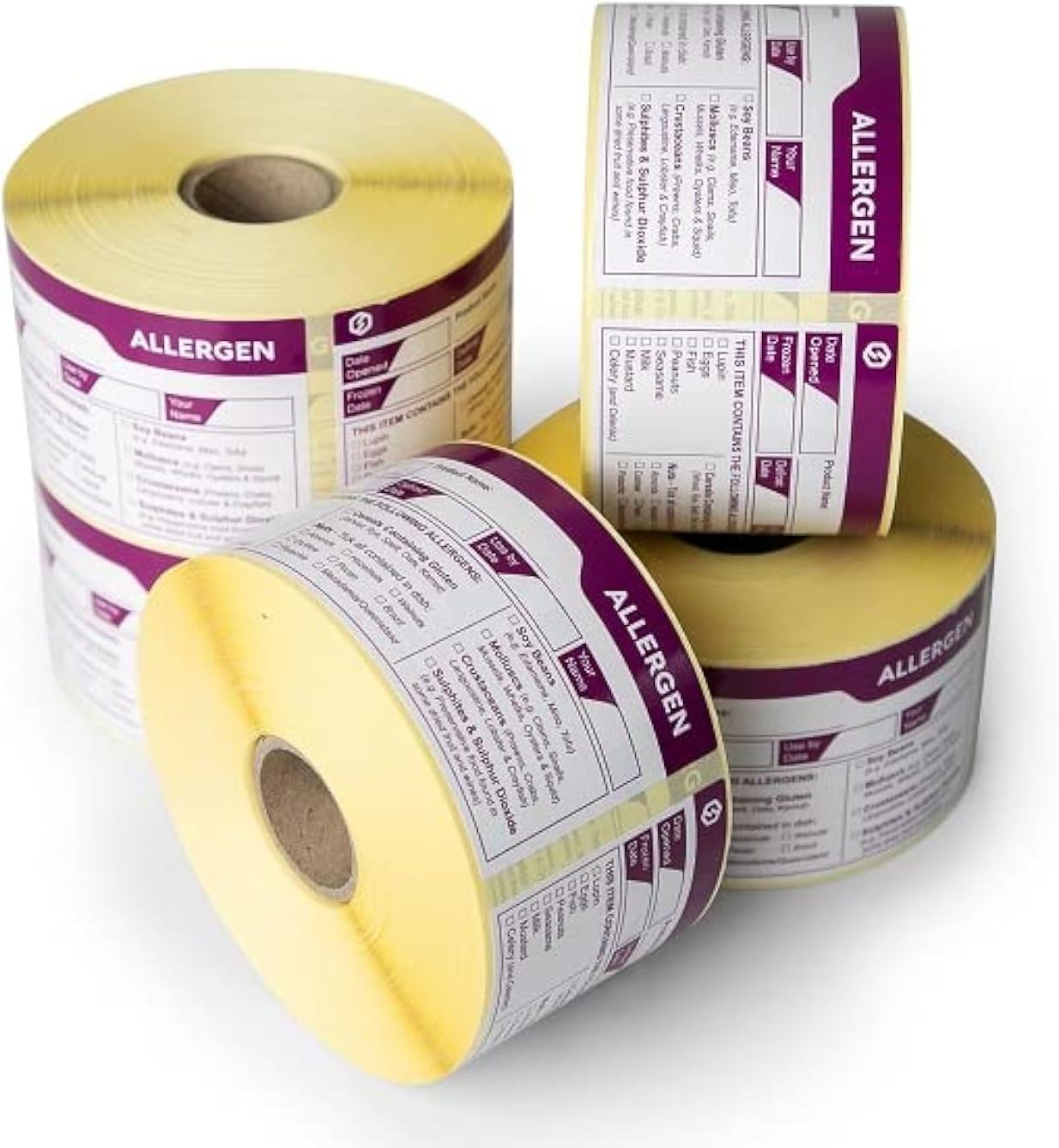 Large Food Allergen Date Info Labels - Removable Food Allergy Labels ...