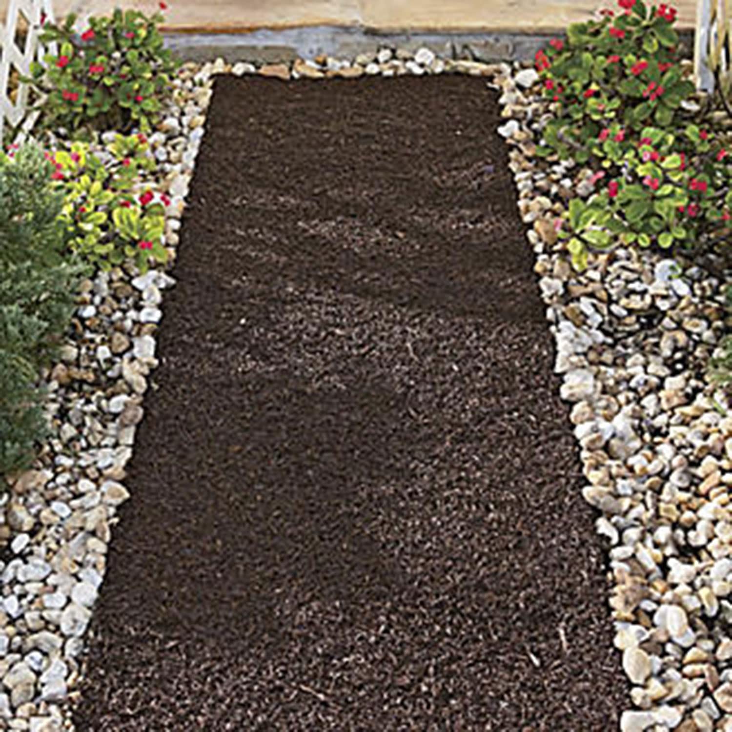 Recycled Rubber Mulch Path Permanent Mulch Pathway | Garden Tools