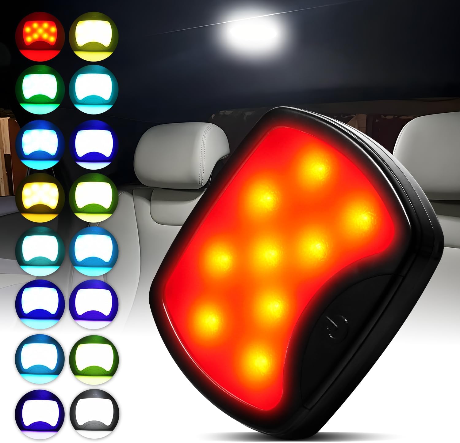Amazon.com: GZ5CG Car Interior Led Dome Light Wireless Rechargeable with Controller Magnetic ...