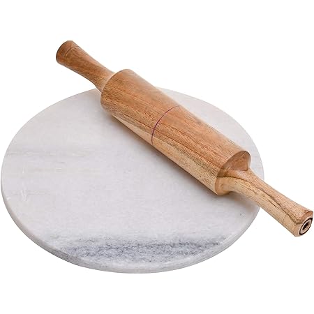 Buy URBAN HAAT 10 inch White Marble Chakla/Marble Roti Maker/Marble ...