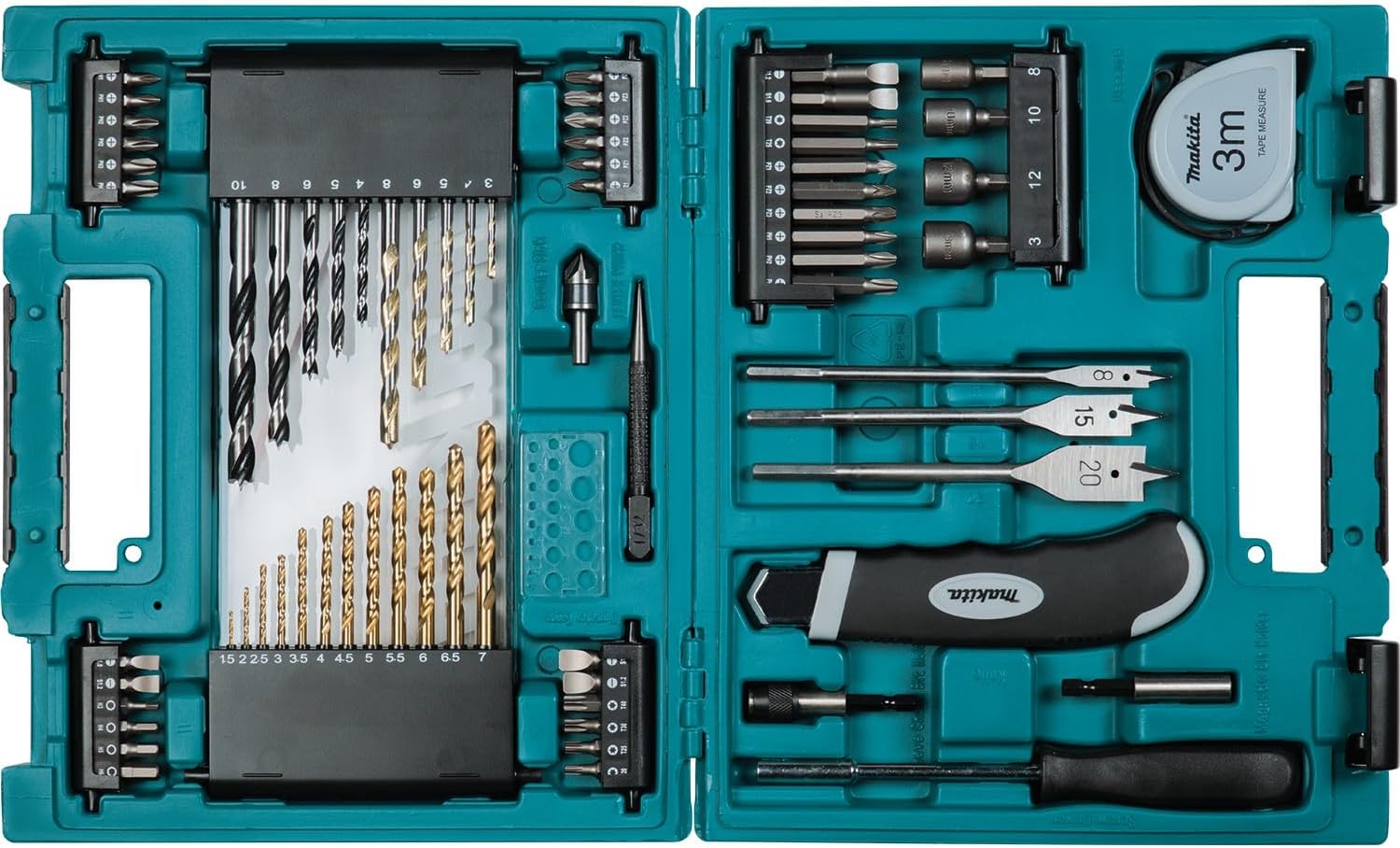 Makita - B-49373 - 75-teiliges Bohrer-/Schrauben-Bit-Set : Amazon.de ...