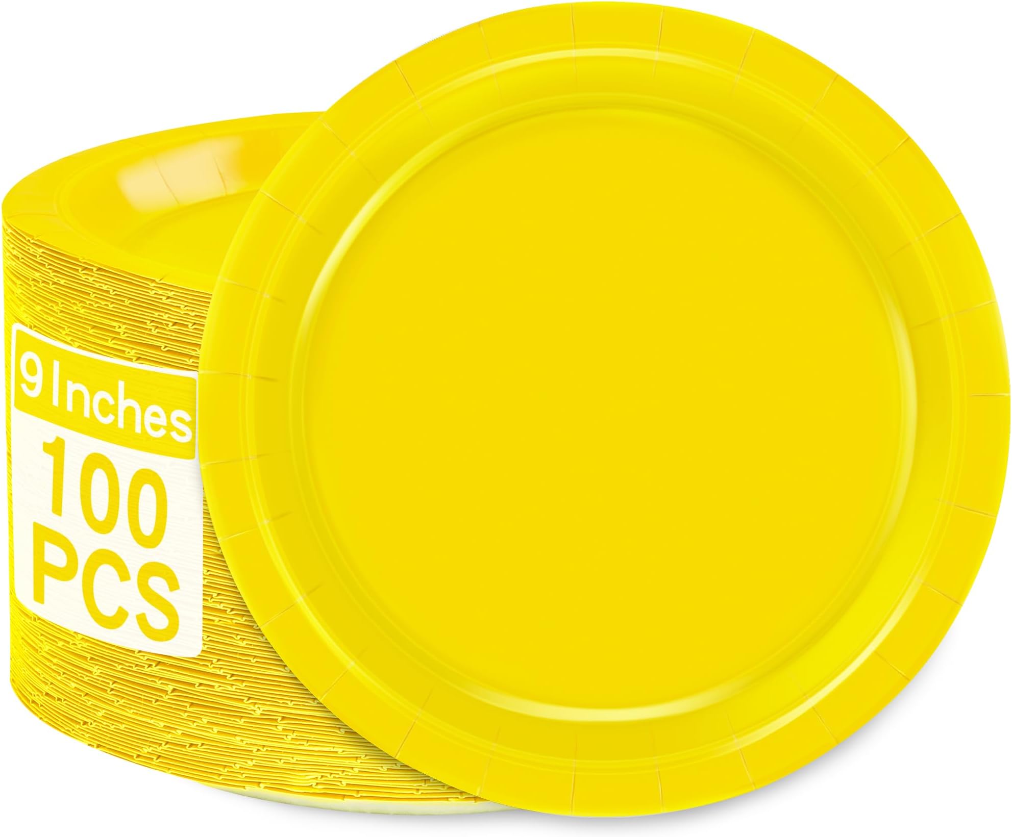 Amazon.com: Yellow Sunshine Disposable Paper Plates - 6.75'', 20 Count ...