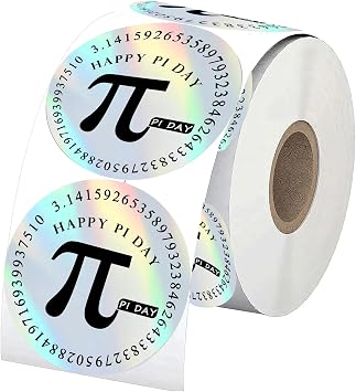 Amazon.com: Happy Pi Day Stickers Holographic Pi Symbol Sticker 2 Inch ...