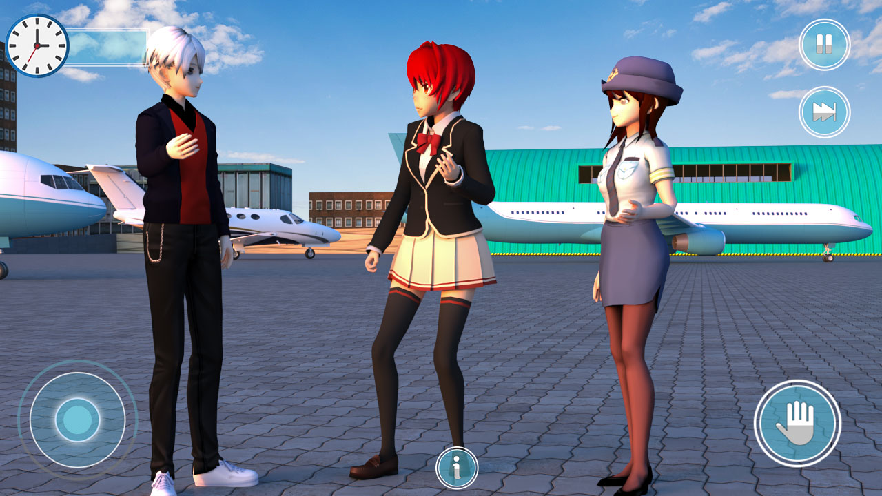 Real Anime Girls Flight Pilot Airplane Flying Games: Open World Flight ...