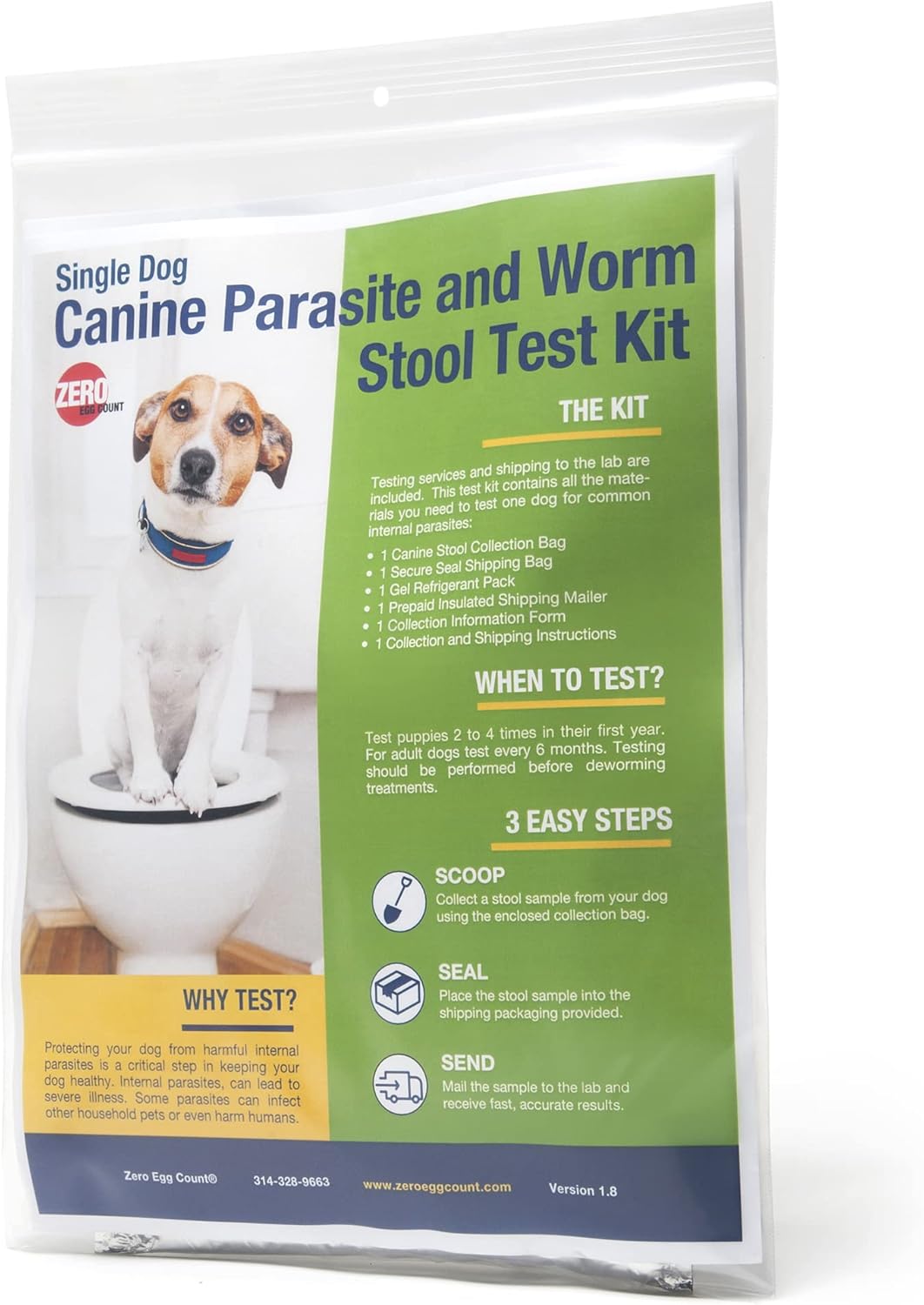 Amazon.com : Dog Parasite Worm Mail-in Stool Test Kit and Laboratory ...