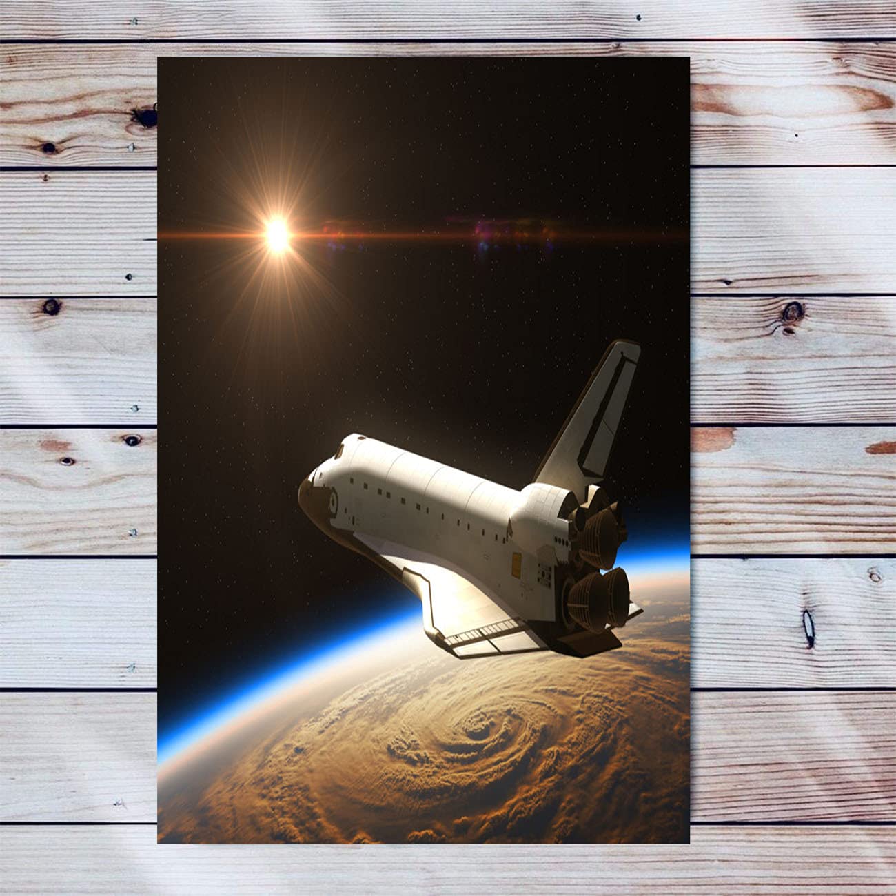 Space Shuttle And Sun