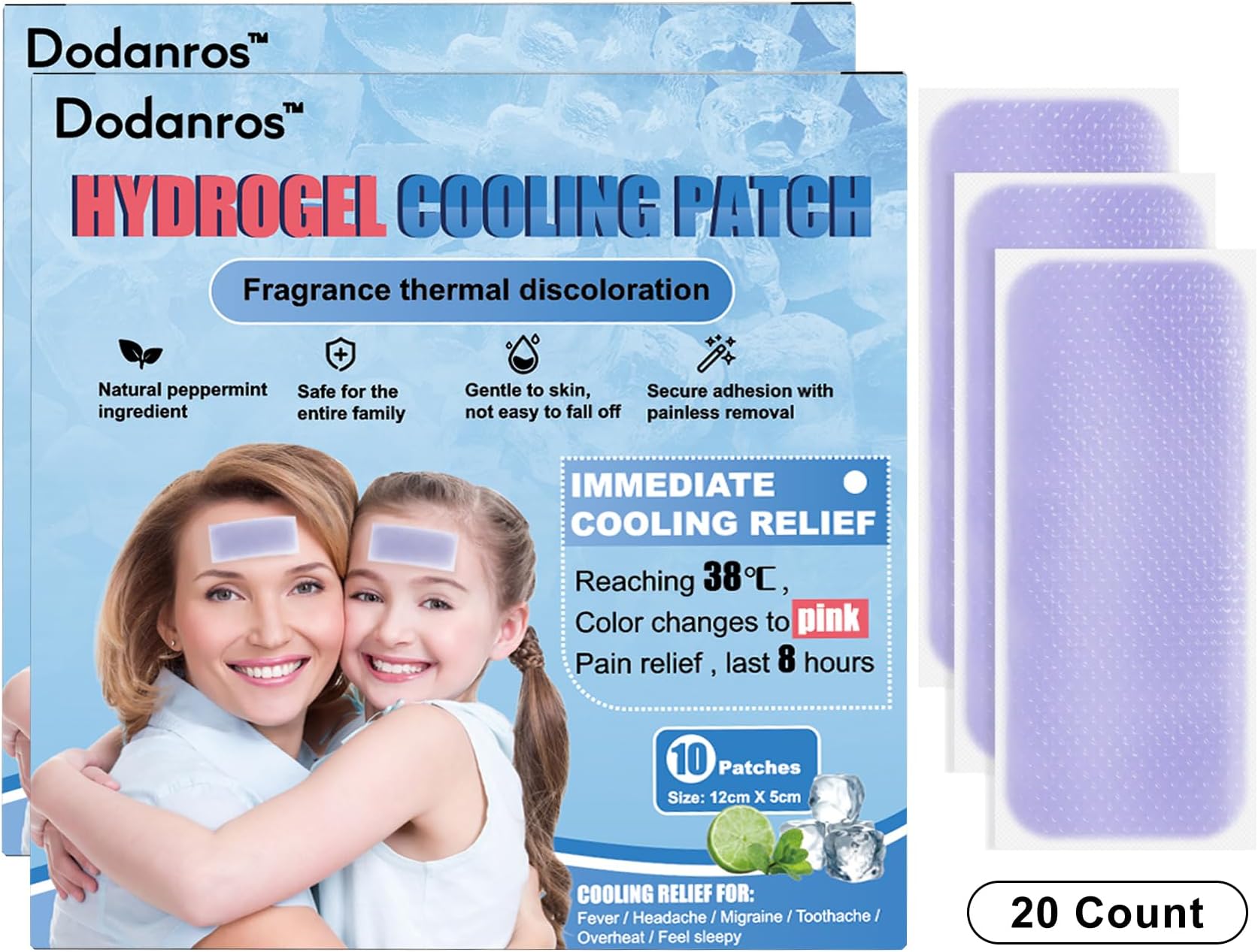 Amazon.com: 20 Sheets EasYeah Kid Fever Patches for Kids Fever ...