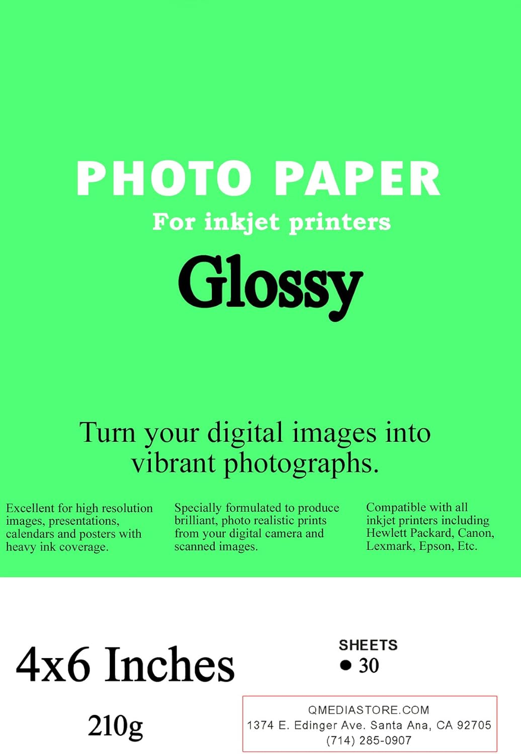 Amazon 4x6 Glossy Inkjet High Quality Photo Paper 100 Sheets 210g amazon-4x6-glossy-inkjet-high-quality-photo-paper-100-sheets-210g
