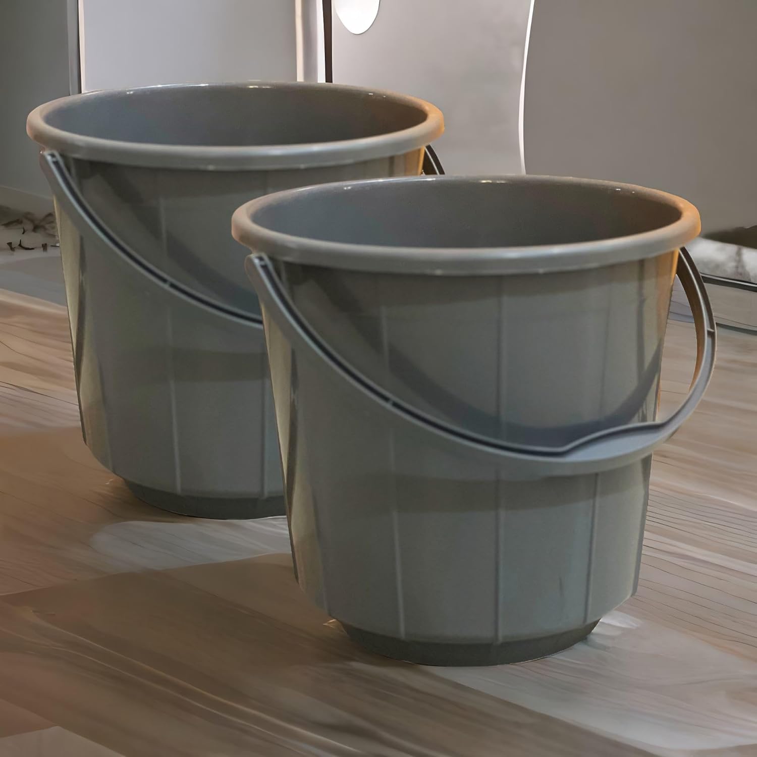Mahaware Plastic Bucket for Bathroom 25L Set of 2 | Strong Bathroom ...
