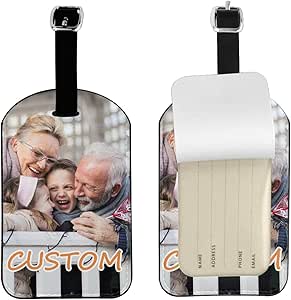 Amazon.com: Personalized Luggage Tags Custom Image/Text/Logo Luggage Tag Customized Travel ...