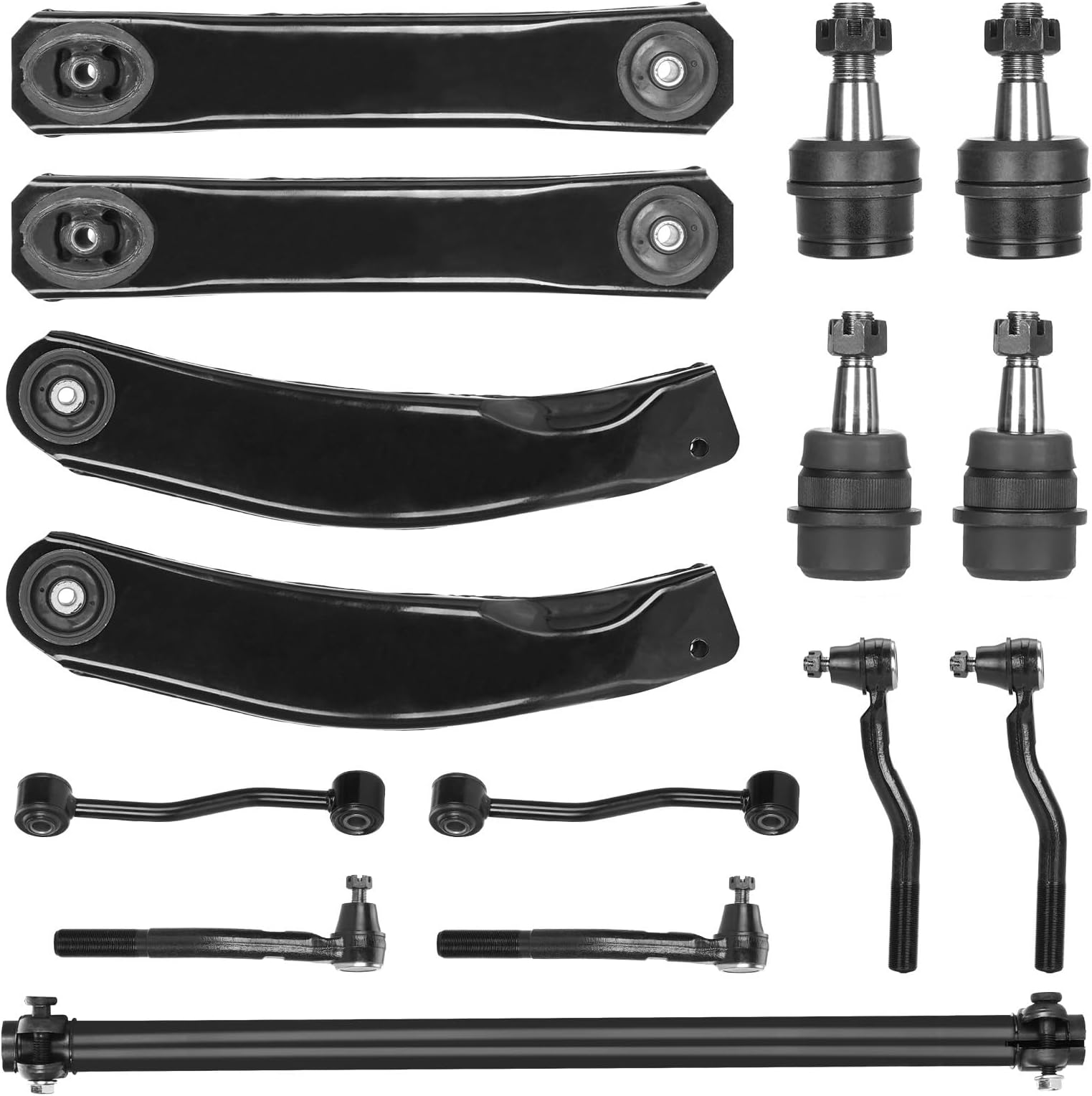 Amazon.com: 15PCS Front Upper & Lower Control Arms w/Ball Joint for ...