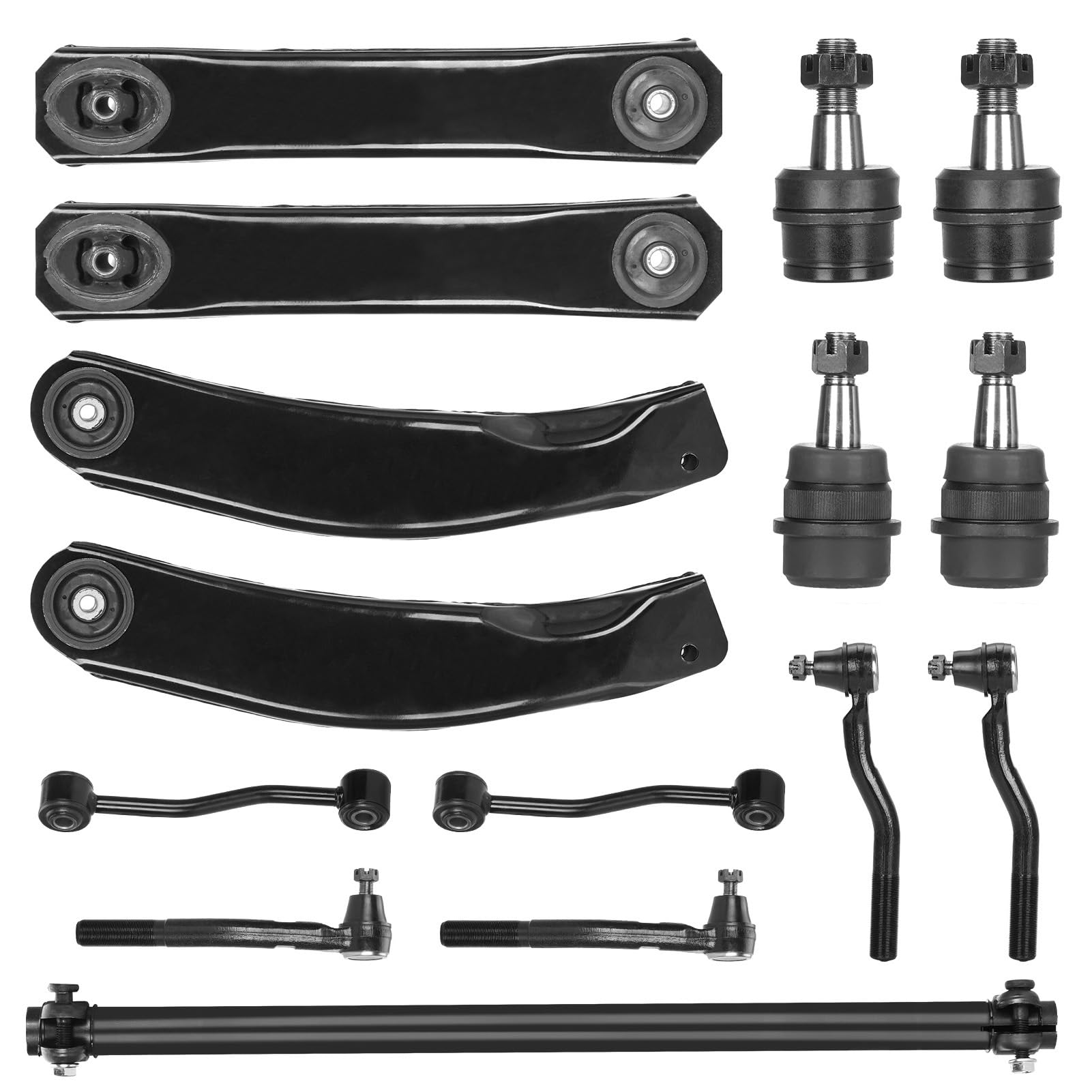 Amazon.com: 15PCS Front Upper & Lower Control Arms w/Ball Joint for ...