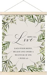 Amazon.com: Inspirational Bible Verse Poster Wall Art Hanging ...