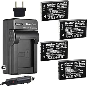 Amazon.com: Kastar FNP60 Battery (4-Pack) and Charger Kit for HP ...