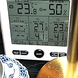 Amazon | Timloon デジタル温度湿度計 外気温度計 ワイヤレス 温湿度計 3つセンサー 室外/室内 高精度/LCD大画面/バックライト機能付き/時計カレンダー/温湿度超限警報 ...