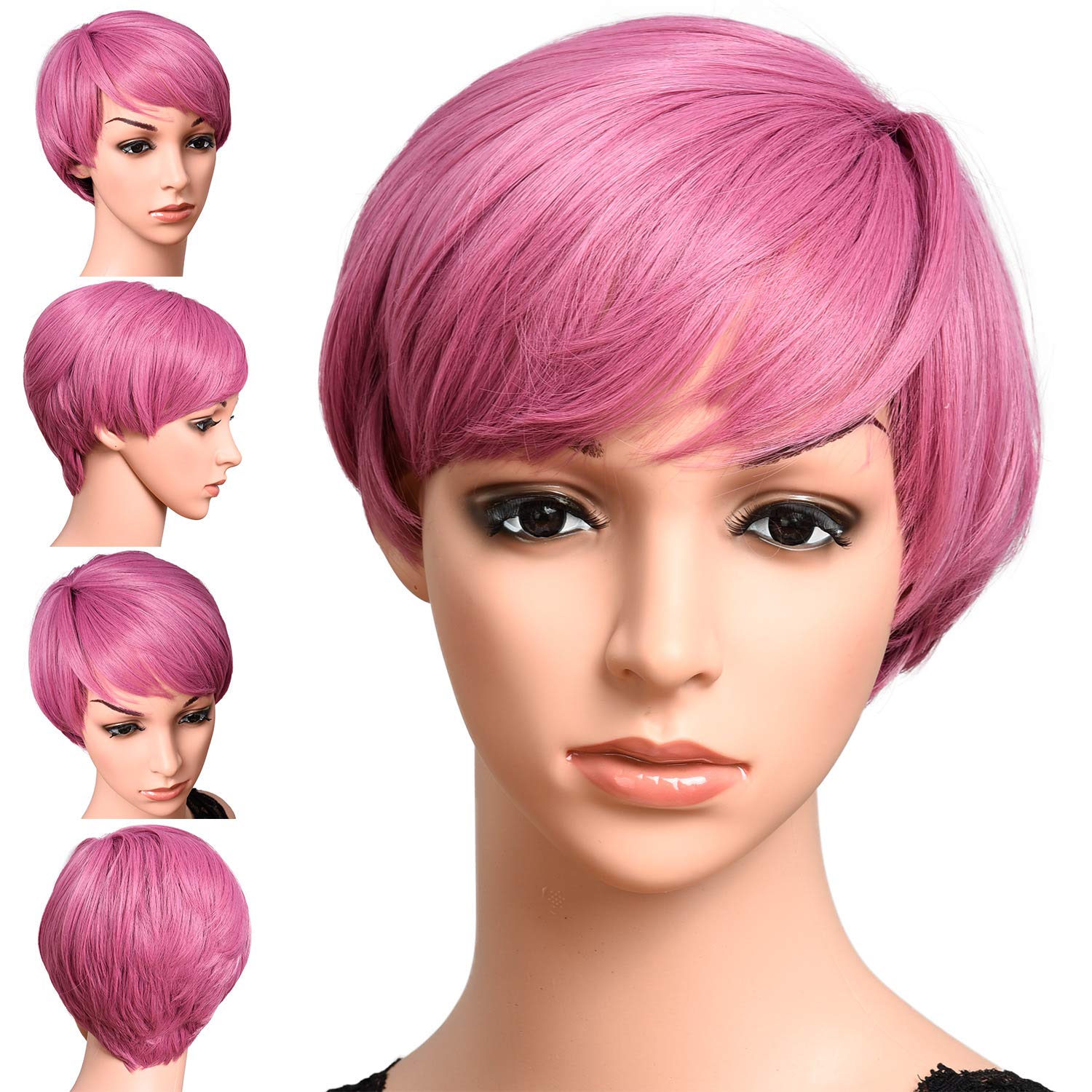 Amazon.com : Kori Koli Short Pink Bob Wigs For Women Cosplay Daily ...