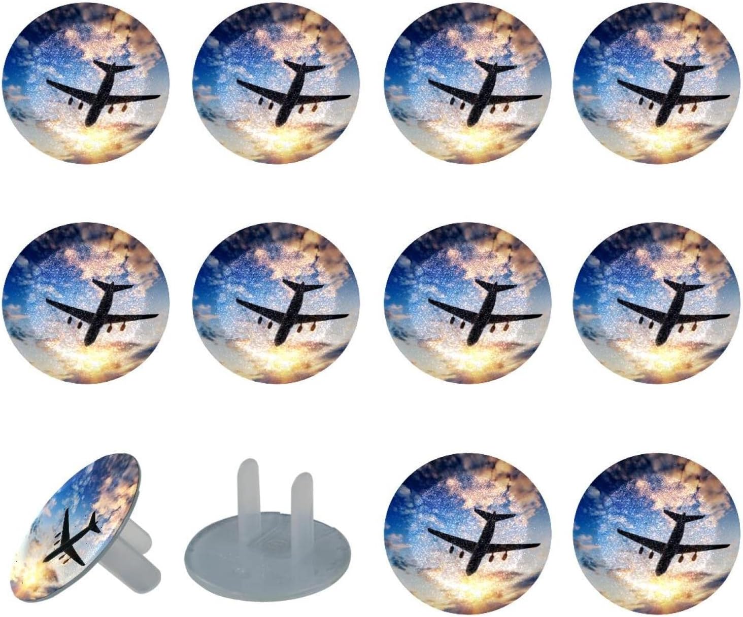Outlet Covers (12-Pack), Safe Electric Plug Protectors Decorative Plugs ...
