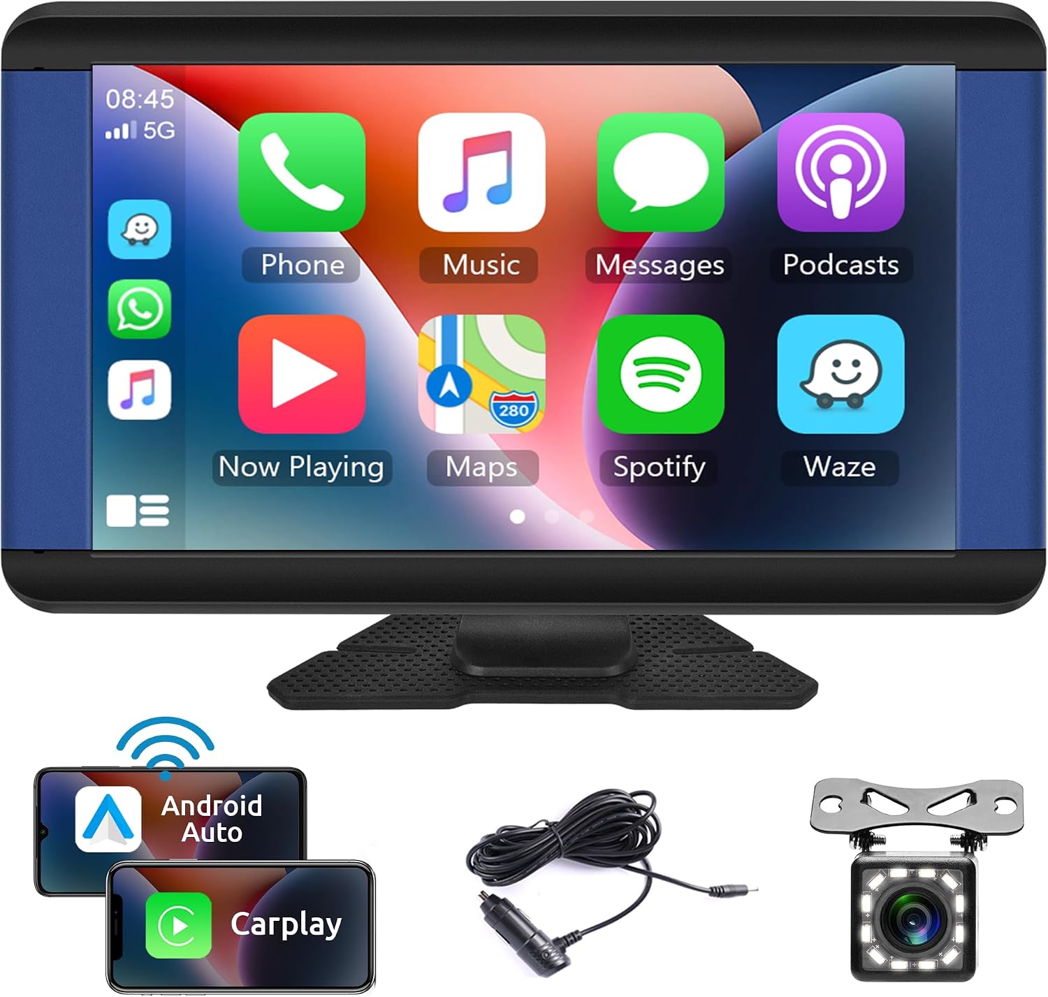 Rimoody Portable Car Stereo Wireless Apple Carplay Android Auto,7 Inch ...