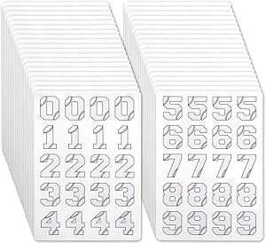 Amazon.com: 200pcs Helmet Number Stickers, Self-Adhesive Numeric Sports ...