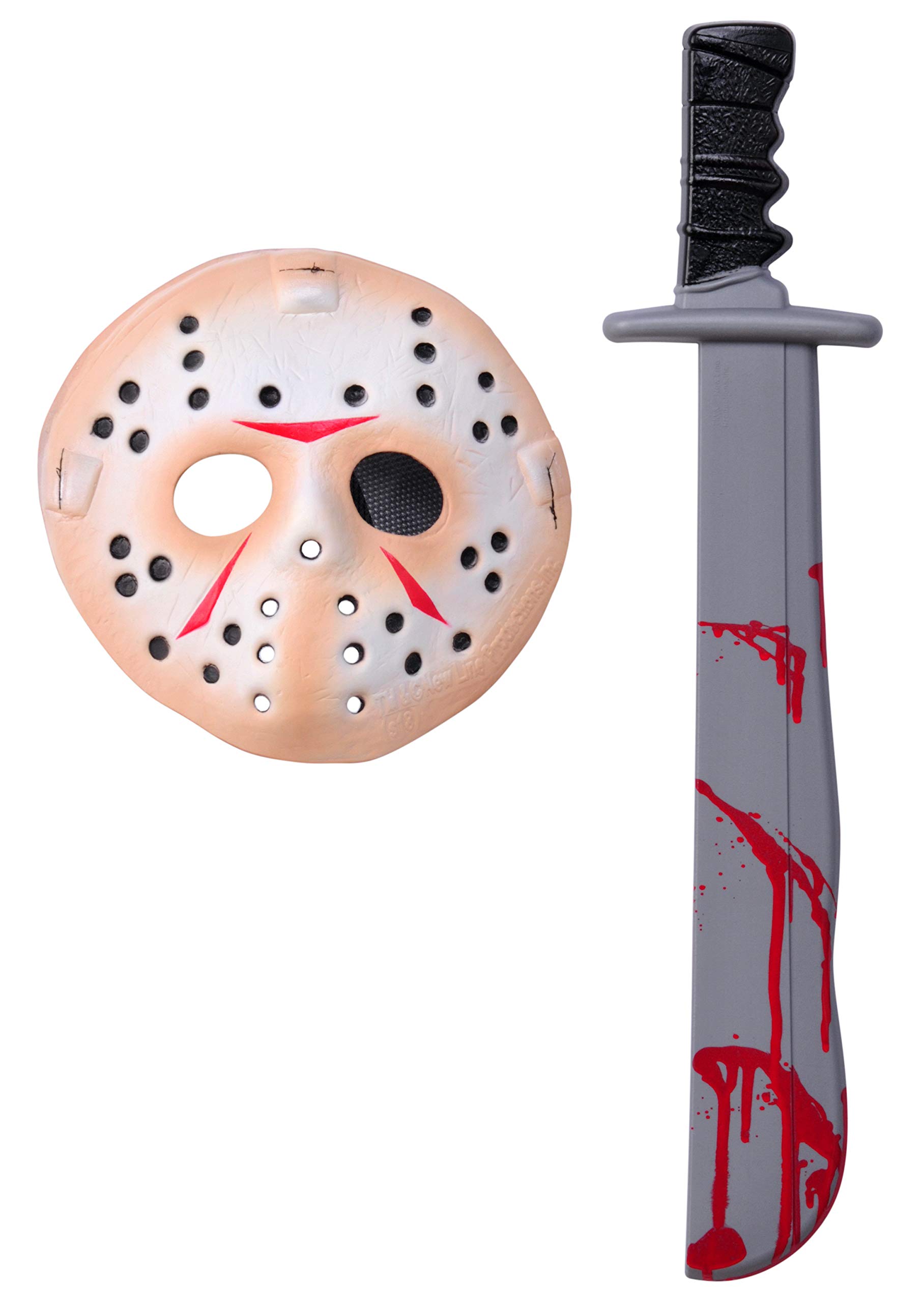 Friday The 13Th Jason Voorhees Mask And Machete Set Standard White for ...