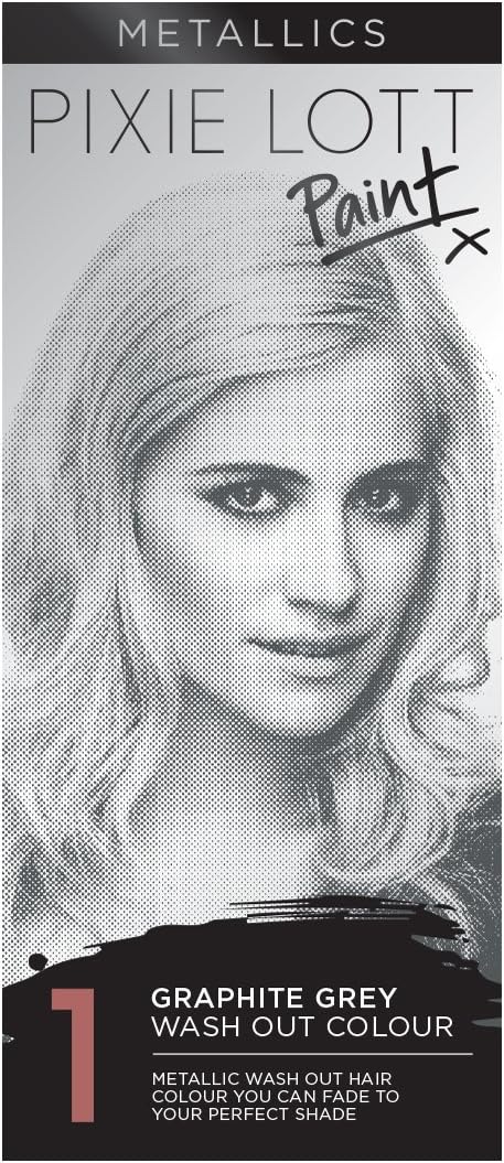 Pixie Lott Paint Wash-Out Hair Colour, Metallics Graphite Grey : Amazon ...